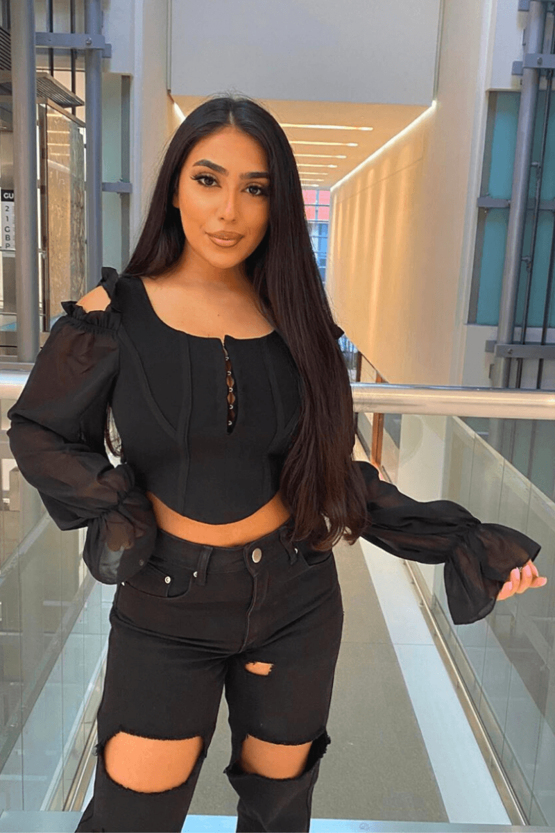 Natalie Top - Black – F&A Styles